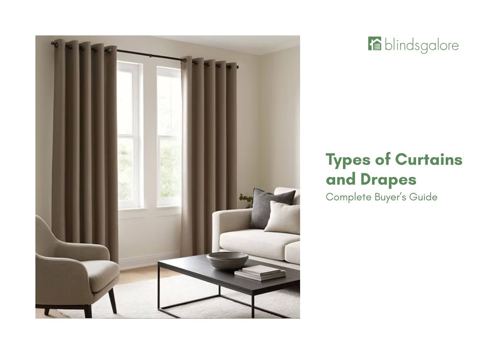 Types of Curtains & Drapes: Complete Buyer’s Guide | Blindsgalore